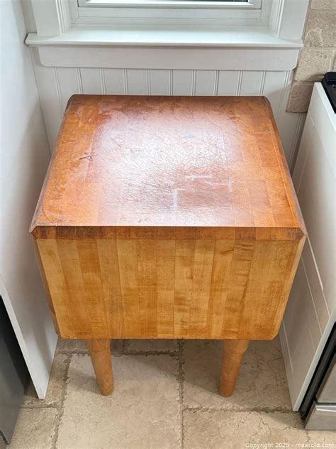Solid Maple Butcher Block Table On Legs Maxsold