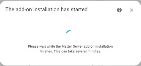 Matter Server Add On Installation Hangs Configuration Home Assistant Community