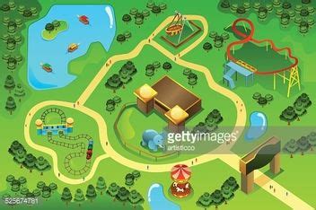 Map Of An Amusement Theme Park Royalty Free Vector Stock Freeimages