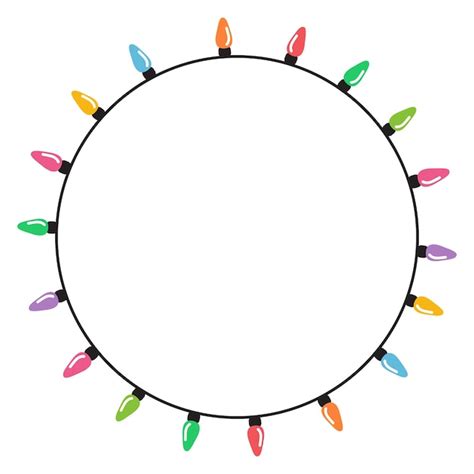 Premium Vector Christmas Lights String Isolated On White Background Vector