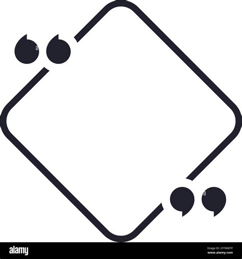 Minimalist Rotated Square Quote Frame With Quotation Marks Is Waiting To Be Filled With Text