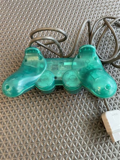 Sony Playstation 1 Ps1 Dualshock Controller Scph 1200 Green Oem Tested