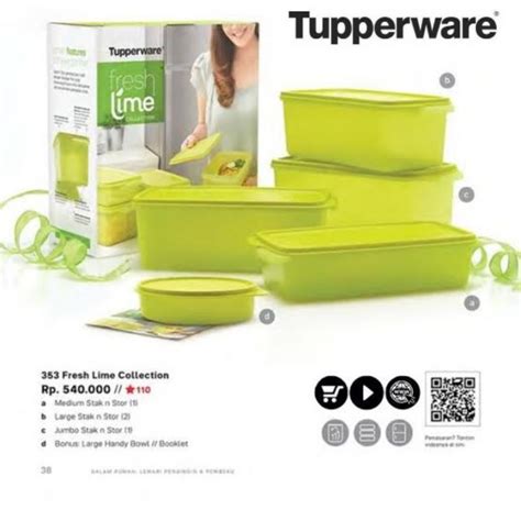 Tupperware Fresh Lime Collection Set 5 Pcs Food Containers Store