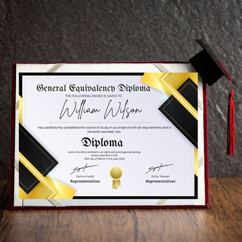 High School Diploma Template General Equivalency Diploma Sample