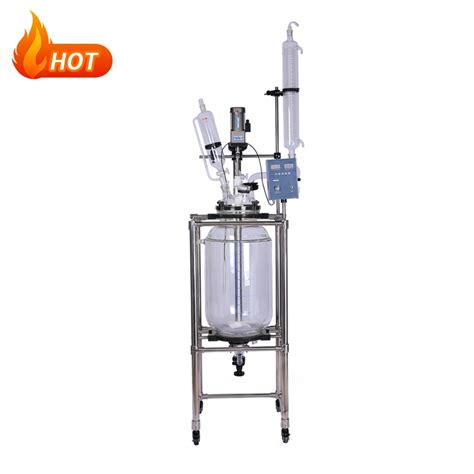 Portable Lab Bioreactor Vacuum Glass Distiller Unit Glass Reactor