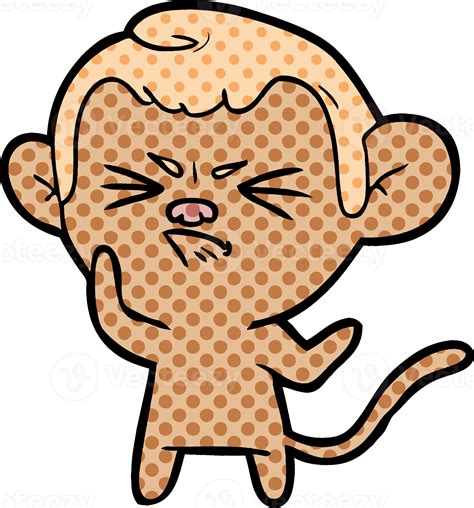 Cartoon Annoyed Monkey Drawing 47186979 Png