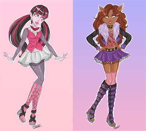 Draculaura And Clawdeen By Zw3ihanders On Deviantart