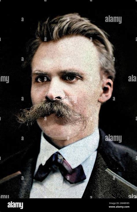 Portrait De Friedrich Nietzsche 1844 1900 Photo Colorié