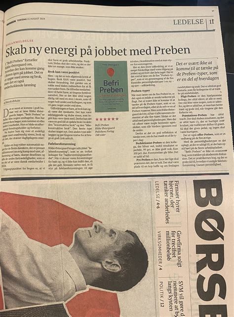 “befri Preben Og Få En Fest På Arbejdet” Har Fået 5 ⭐️ I Børsen Af Selveste Henrik Ørholst
