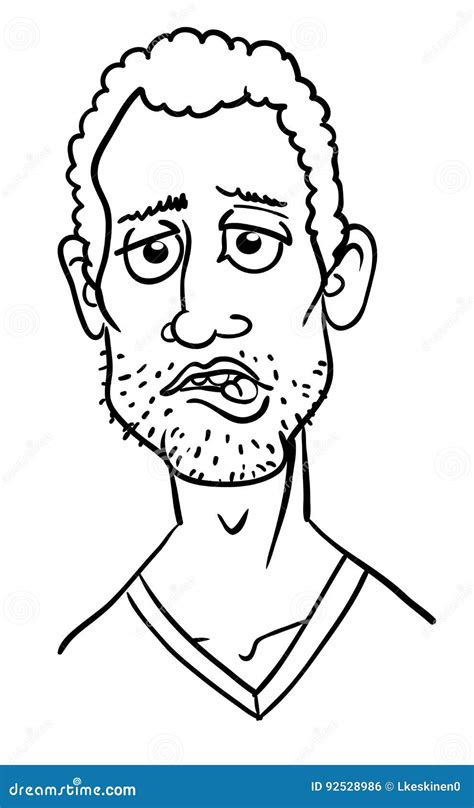 Cartoon Image Of Man Biting Lip Stock Vector Illustration Of Bitter