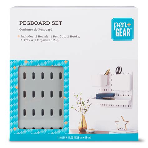Pengear Pegboard Plastic Gray 7 Count 11 X 11 X 06 In Walmart