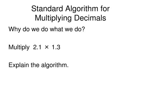 Standard Algorithm For Multiplying Decimals At Michael Sizemore Blog