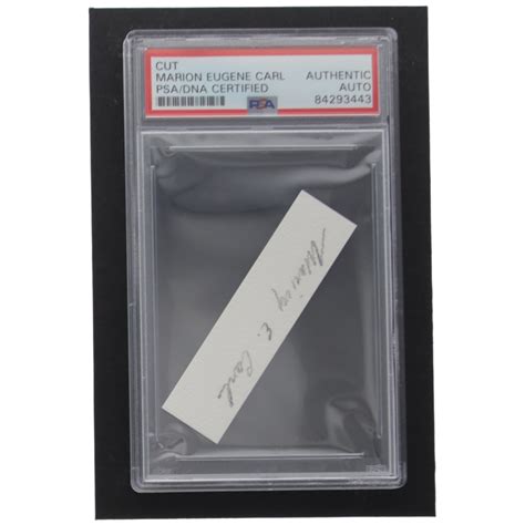 Marion Eugene Carl Signed Cut Psa Pristine Auction