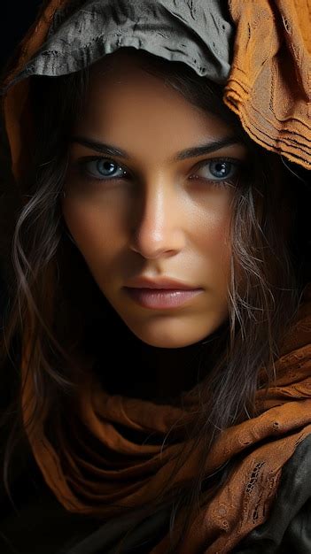 Premium Ai Image Middle Eastern Female Assassin Closeup
