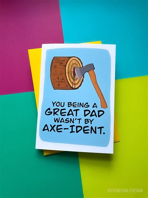 Axe Throwing Lumberjack Fathers Day Card By Stonedonut Design Stone