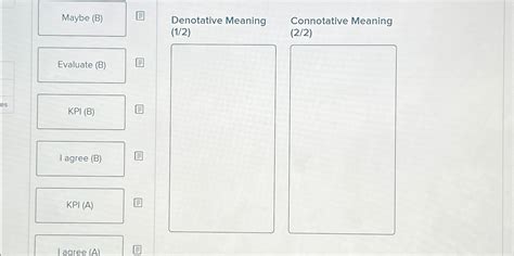 Solved Denotative Meaning 12connotative Meaning22