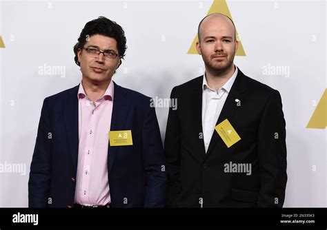 Ronan Blaney Left And Michael Lennox Arrive At The 87th Academy Awards Nominees Luncheon At