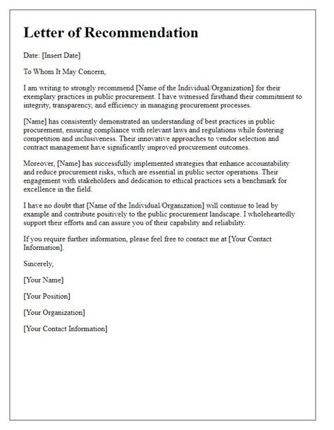 Letter Template For Public Procurement Challenges Free Samples In Pdf