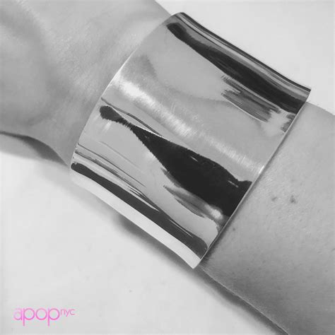 Sterling Silver Wide Cuff Bracelet Statement