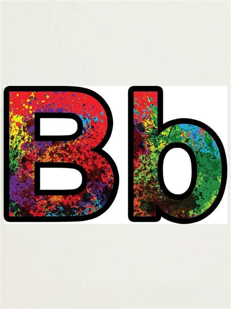 Lámina Fotográfica La Letra B Bb De Jixzl Redbubble