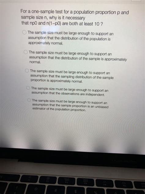 Solved For A One Sample Test For A Population Proportion P
