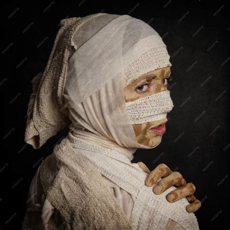 Premium Photo Rear View Of Woman Wearing Mummy Costume Standing