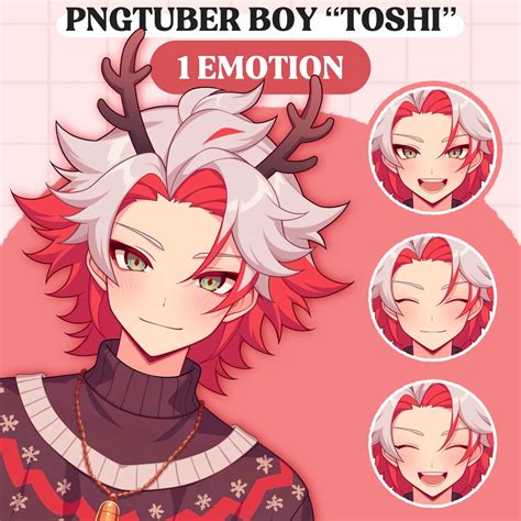 Cute Pngtuber Model Anime Boy Pngtuber Premade Model Veadotube