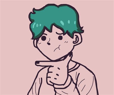 A Pink Anime Boy With A Sharp Chin Drawception