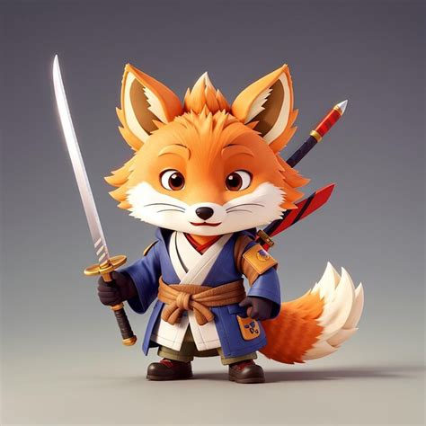 A Cartoon Character With A Sword And Sword Premium Ai Generated Image