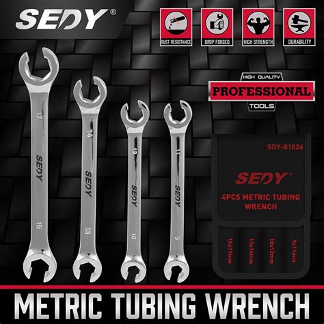 Sedy 4pc Flare Nut Spanner Set Metric Major 4x4