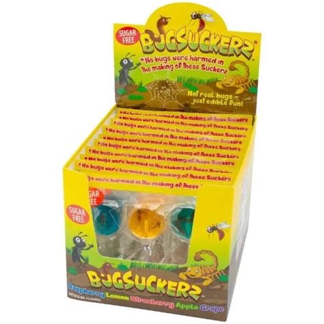Bugsuckers Sugar Free Sucker With Edible Image Of Real Bugs Inside Lollipop 1 7 Ounce 12
