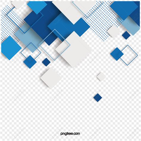 Blue Solid Geometric Square Business Border Arrangement Blue Abstract