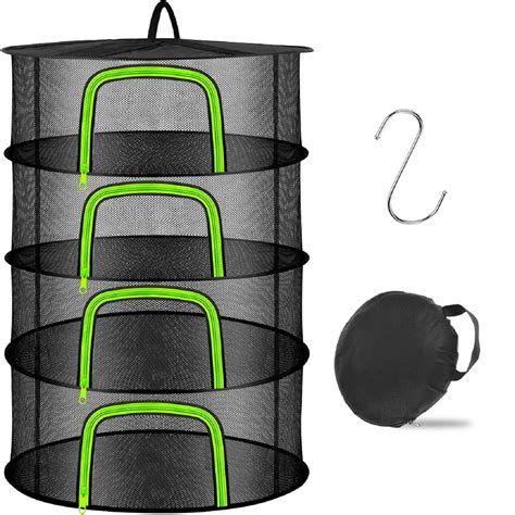 Eiito Herb Drying Rack 4 Layers Hanging Mesh Basket For Herbs Plants