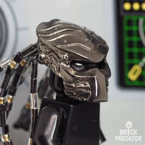 Mask Black Chopper Predator Helmet Metal Accessory For Minifigures Yautja