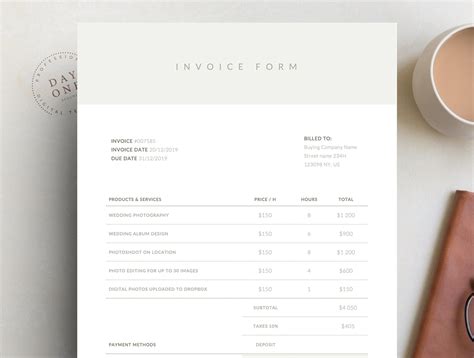 Invoice Template Business Invoice Receipt Template Photography