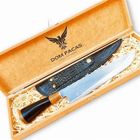 Faca Artesanal Disco De Arado Cabo De Chifrecaixa Dom Facas