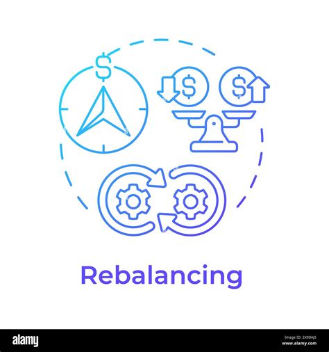 rebalancing blue gradient concept icon stock vector image and art alamy