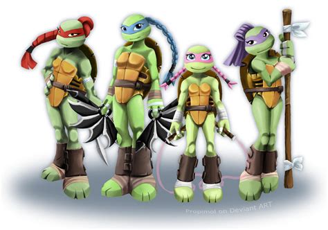 Tmnt Girls 2012 By Propimol On Deviantart