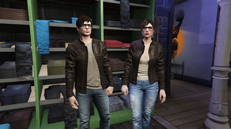 Retextured Leather Jacket For Mp Male And Female Gta5