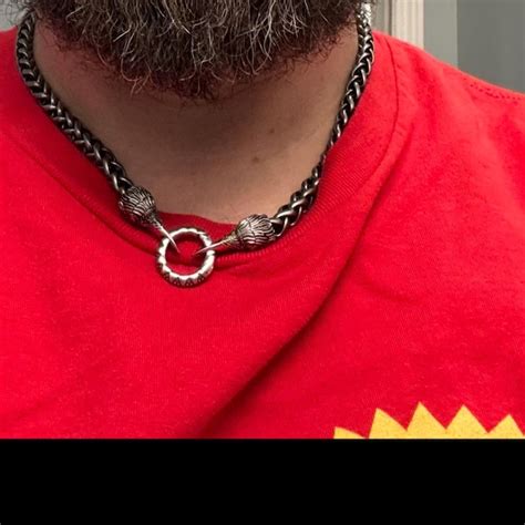 The Raven Master Companion Locking Collar With Thick 6mm Chainmaille