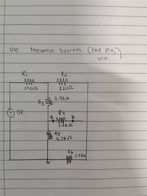 Solved use Thevenin Theorem find RTH RTH VTH R АЛАЛ loon Chegg