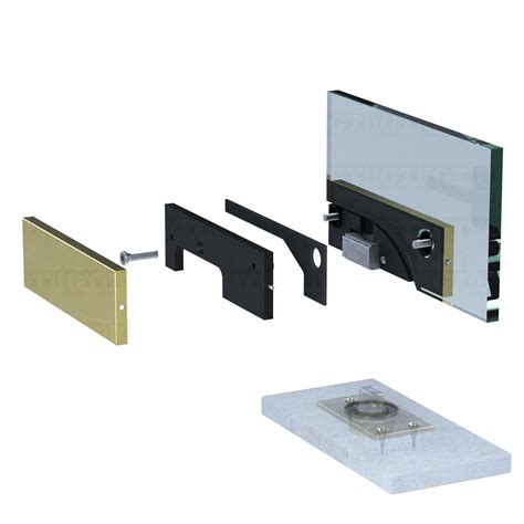 Igt Door Bottom Patch Fitting Gold Brushed Igt Glass Hardware