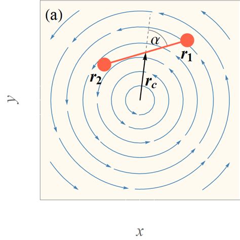 A Schematic Of The Dumbbell In A Vortex B Trajectory Of The Center