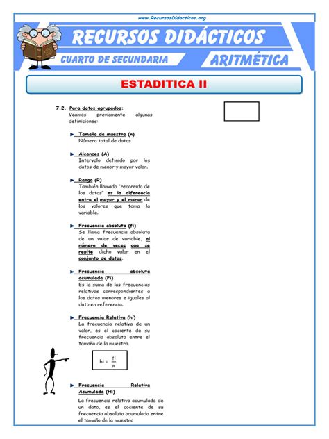 Interpretación De Cuadros Estadisticos Para Cuarto De Secundaria Pdf