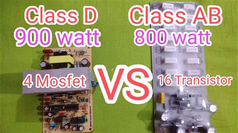 Class D Vs Class Ab Youtube