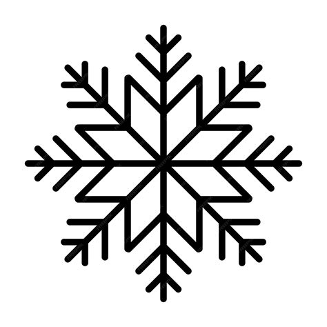 Premium Vector Snowflake Snowflake Icon Simple Snowflake Icon In Line Style Design Snow