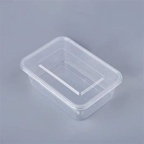 10pcs 750ml White Plastic Food Containers With Lids Pp5 Microwave Safe