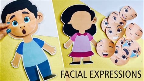 Facial Expressions Printable Paper Craft Template Youtube