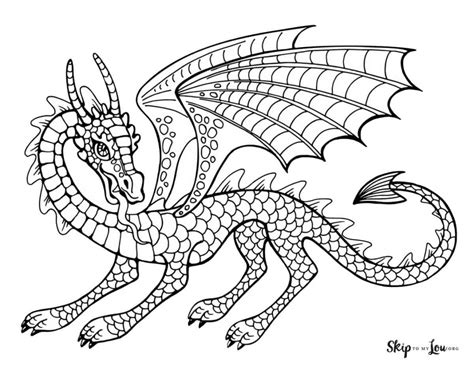 Free Dragon Printable Coloring Pages