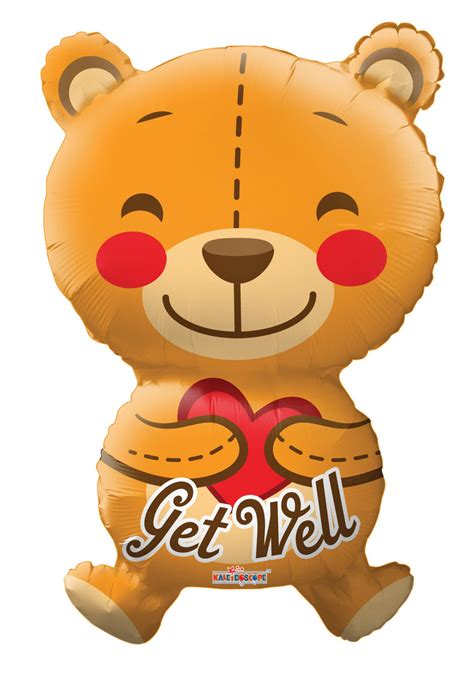 28 Big Hug Get Well Bear Shape Balloon Bargain Balloons Usa